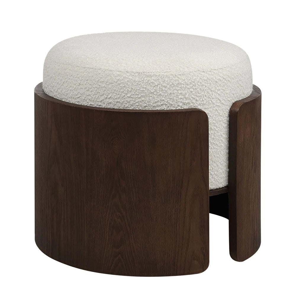 Le pouf crème et bois CAPSULE – Boutique Maillé Style